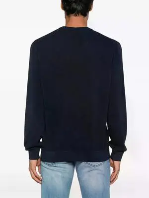 Paul & Shark Garment-dyed Cotton Crewneck Sweater - Blue