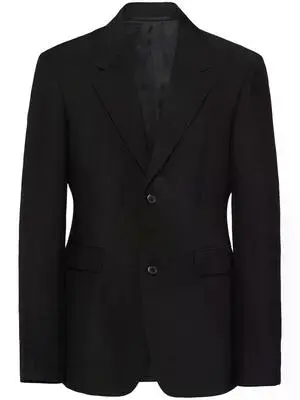 Prada Single-breasted Mohair-wool Blazer - Black