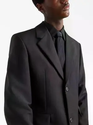 Prada Single-breasted Mohair-wool Blazer - Black