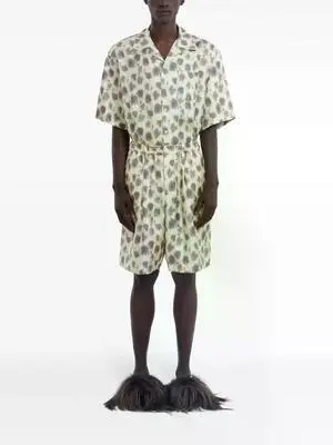 Marni Printed Silk Bermuda Shorts