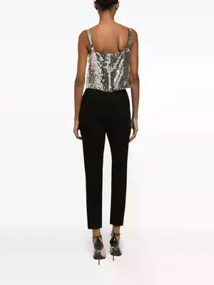 Dolce & Gabbana Sequin-embellished Cropped Top