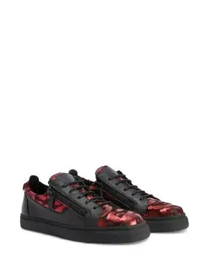 GIUSEPPE ZANOTTI Frankie Double-zip Low-top Sneakers - Red