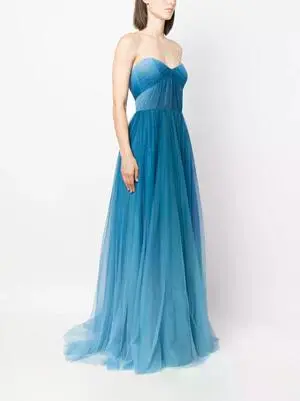 ANA RADU Gradient-effect Organza Maxi Dress