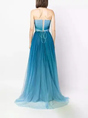 ANA RADU Gradient-effect Organza Maxi Dress
