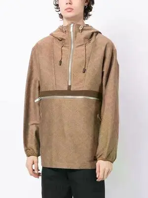 WHITE MOUNTAINEERING Geometric Pattern Half-zipped Jacket