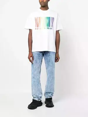 VTMNTS Acid-wash Wide-leg Denim Jeans