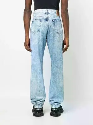 VTMNTS Acid-wash Wide-leg Denim Jeans