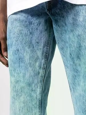 VTMNTS Acid-wash Wide-leg Denim Jeans