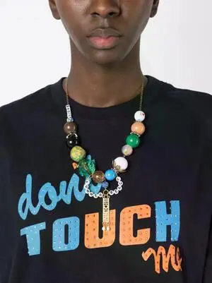AMIR SLAMA Beaded Charm Necklace