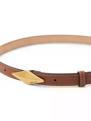JIMMY CHOO Diamond-clasp Belt - Brown