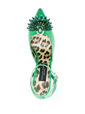 Philipp Plein Vernice 110mm Crystal-embellished Pumps