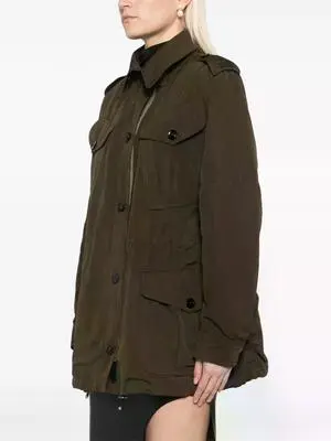 TOM FORD Drawstring Waist Military Jacket - Green