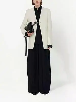 JIL SANDER Ruffle-trim Long-sleeved Shirt
