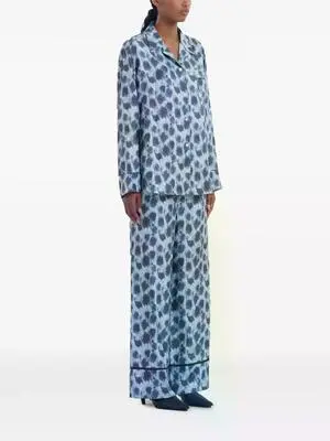 Marni Silk Wide-leg Trousers - Blue
