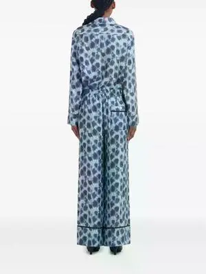 Marni Silk Wide-leg Trousers - Blue