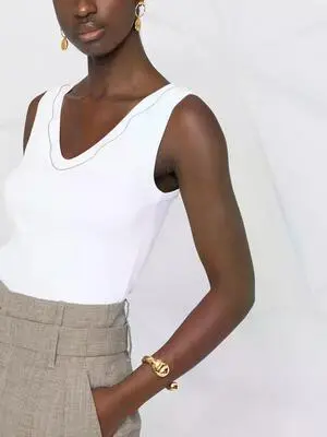 Brunello Cucinelli Crystal-embellished Vest Top