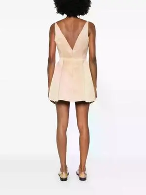 Marni Duchess Satin Mini Dress - Neutrals