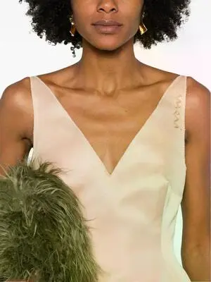 Marni Duchess Satin Mini Dress - Neutrals