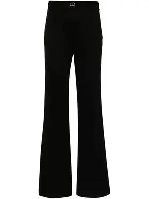 TWINSET Logo-plaque Straight-leg Trousers - Black