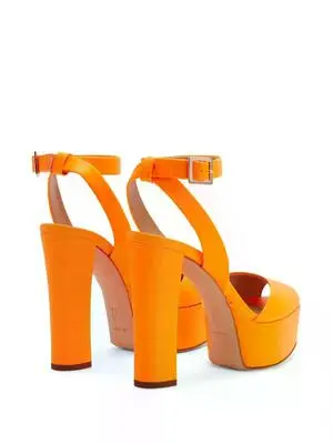 GIUSEPPE ZANOTTI 120mm Betty Platform Sandals - Orange