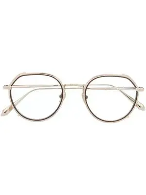 Linda Farrow Round-frame Glasses - Gold