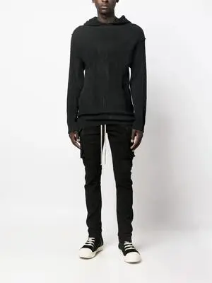 Rick Owens Mastodon Drawstring Slim-fit Trousers - Black