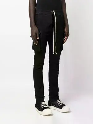 Rick Owens Mastodon Drawstring Slim-fit Trousers - Black