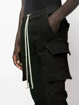 Rick Owens Mastodon Drawstring Slim-fit Trousers - Black