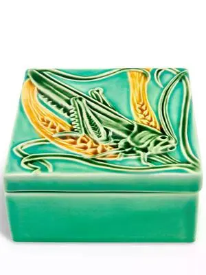 BORDALLO PINHEIRO Azulejo Grasshopper Box - Green