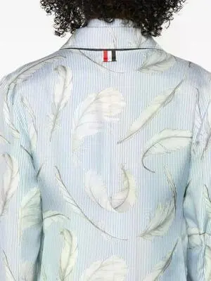 Thom Browne Feather-print Silk Blazer