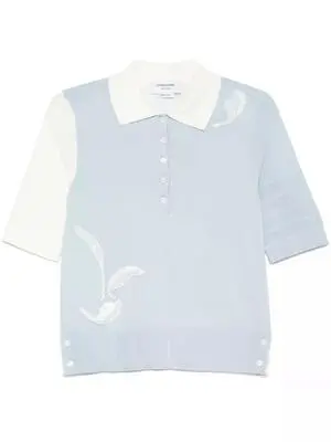 Thom Browne Knitted Polo Top