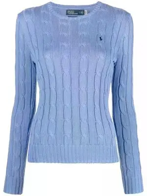Polo Ralph Lauren Cable-knit Crewneck Sweater - Blue