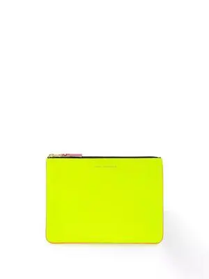 Comme Des Garçons Colour-block Zipped Wallet - Yellow
