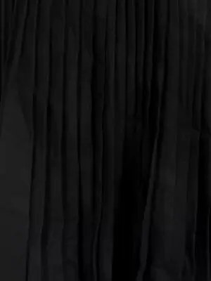 Balenciaga Creased Wool Pleated Midi Skirt
