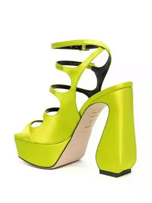 SERGIO ROSSI 140mm Platform Leather Sandals