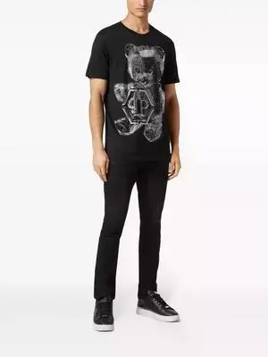 Philipp Plein Teddy Bear-appliqué Cotton Shirt