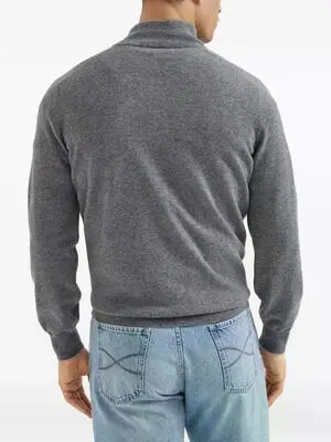 Brunello Cucinelli Zip-fastening Cashmere Sweater - Grey