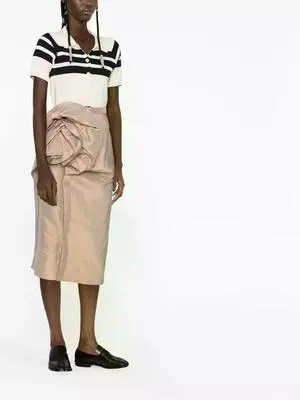 MAISON MARGIELA Moiré-effect Ruffled Midi Skirt