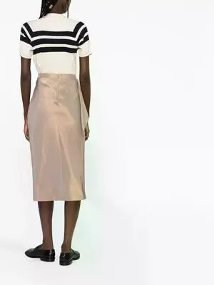 MAISON MARGIELA Moiré-effect Ruffled Midi Skirt