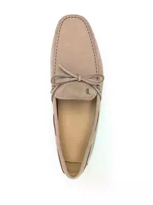 TOD'S Tie-fastening Suede Loafers - Neutrals