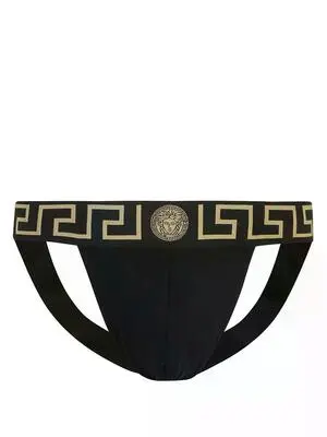 Versace Greca Border Jockstrap Black