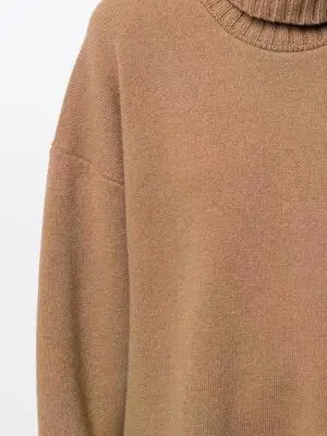 Proenza Schouler Cashmere Roll Neck Drop Shoulder Jumper - Brown