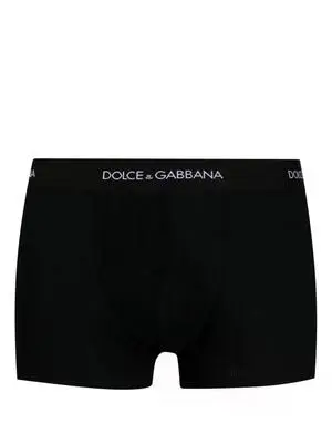 Dolce & Gabbana Logo-waist Cotton Boxers - Black
