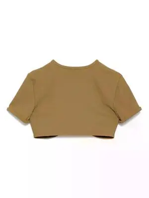 Christopher Esber Ruched Orbit Crop T-shirt