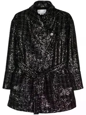 GENNY Sequinned Tweed Coat