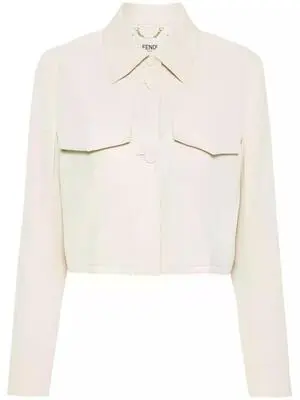 Fendi Twill Cropped Jacket