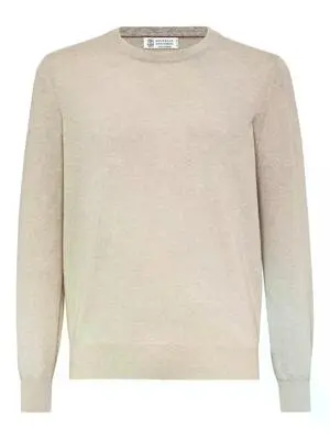 Brunello Cucinelli Cashmere Crew Neck Sweater - Neutrals