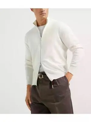 Brunello Cucinelli Zip-up Cardigan - White