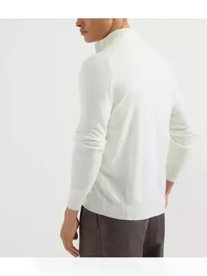 Brunello Cucinelli Zip-up Cardigan - White