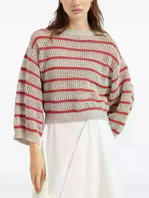 Brunello Cucinelli Dazzling Net Sweater